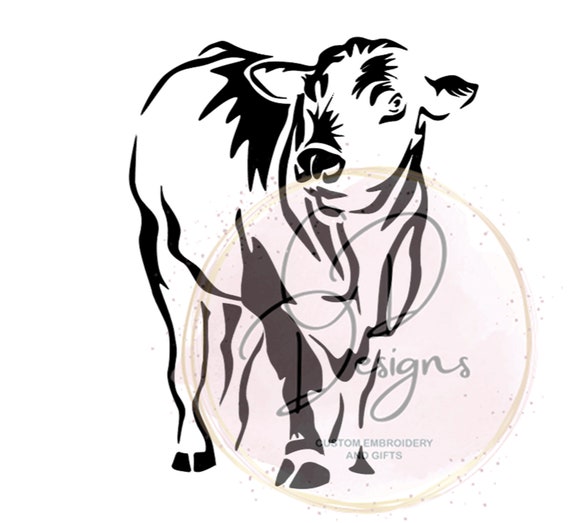 Black Angus Cow Decal Cow Car Decal Heifer Decal Custom | Etsy