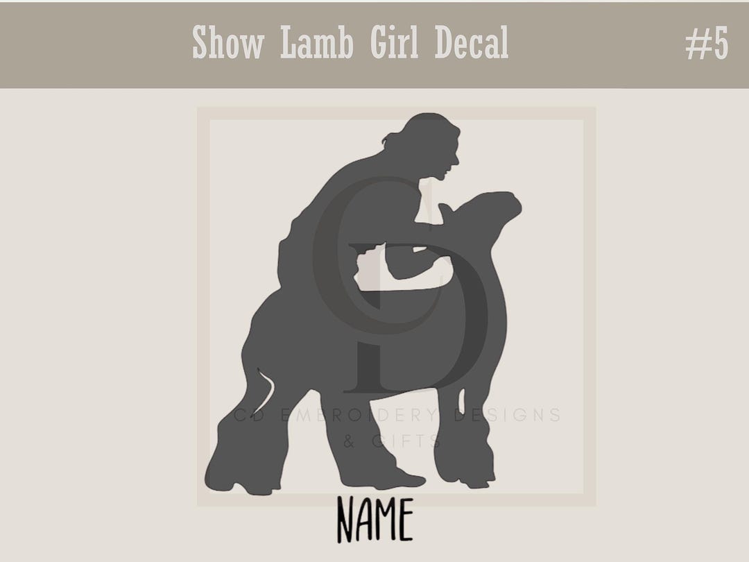 Stock Show Girls Lamb 5 Livestock Car Decal / Market Lamb / Custom ...