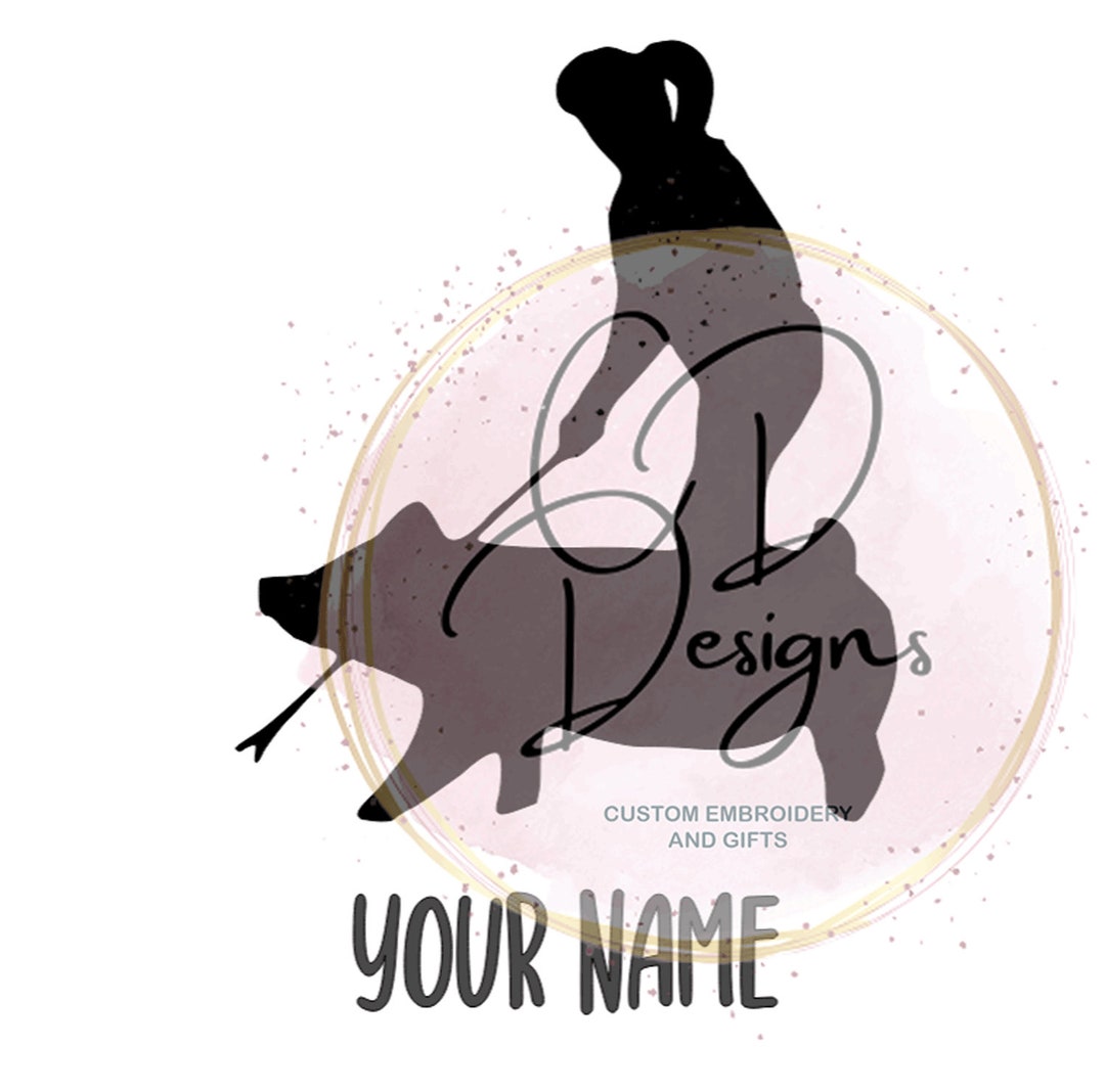 Show Pig Girl Decal, Pig Show Box Decal. Vinyl Pig Car Deca, Livestock ...