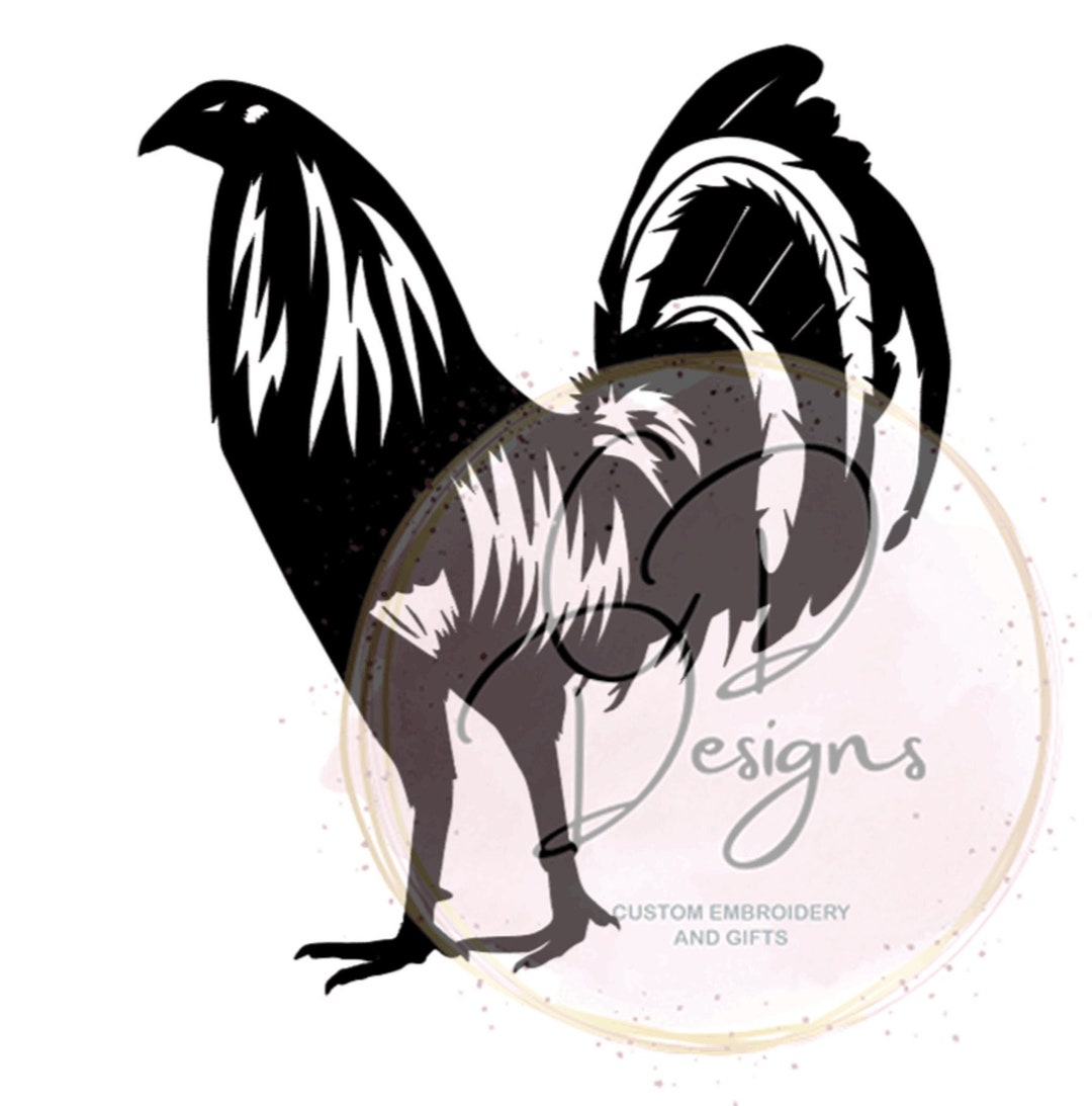 Modern Game Rooster Decal Rooster Car Decal custom Name Decal Custom ...