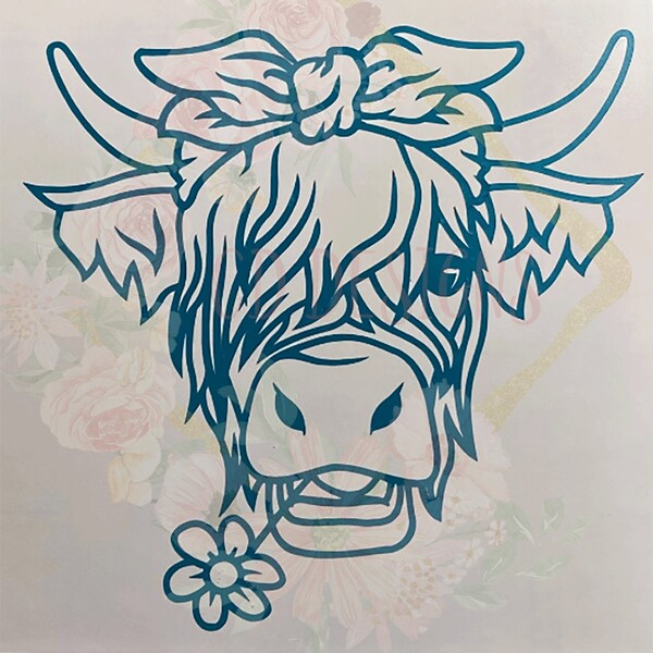 Highland Cow Vinyl Decal - Etsy