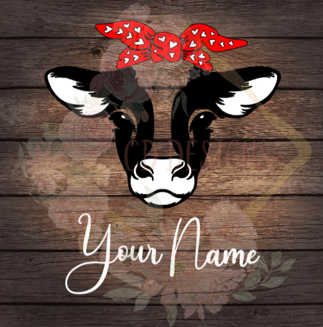 Cow Head Bandana Decal | Custom Cow Decal | Car Decal | Heifer Decal ...