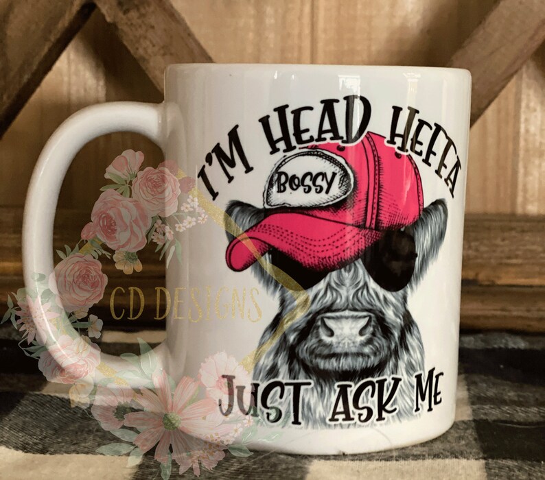 I'm Head Heffa Coffee Mug Highland Cow Coffee Mug Cute - Etsy