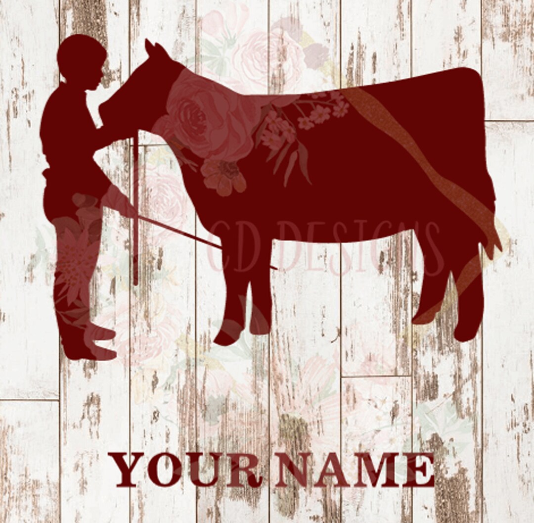Show Heifer Boy Decal | Show Box Vinyl Decal | Custom Cow Car Decal ...