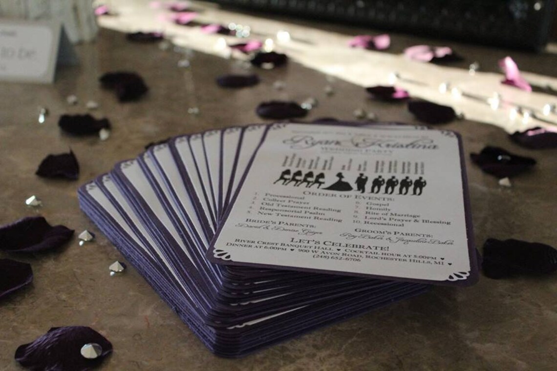 Wedding Ceremony Program Pamphlet Digital File Etsy UK
