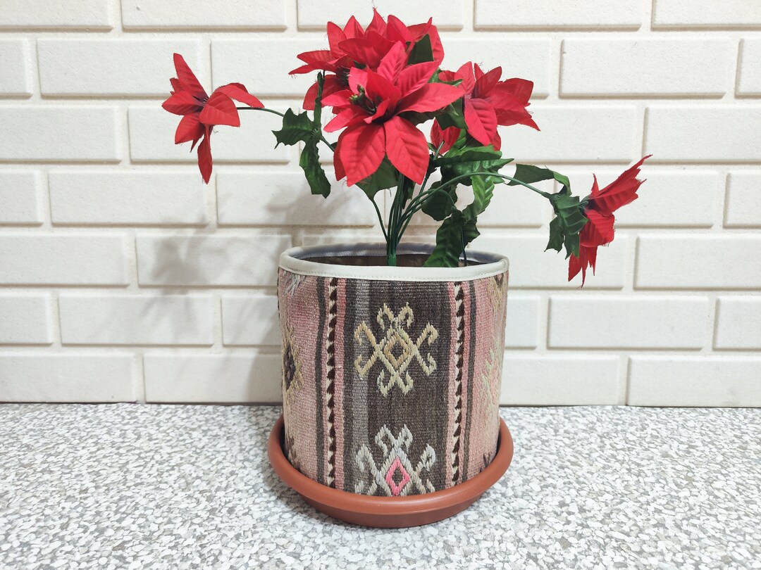 Flower Pot Cover, Handmade Planter Cover, Vintage Planter Basket ...