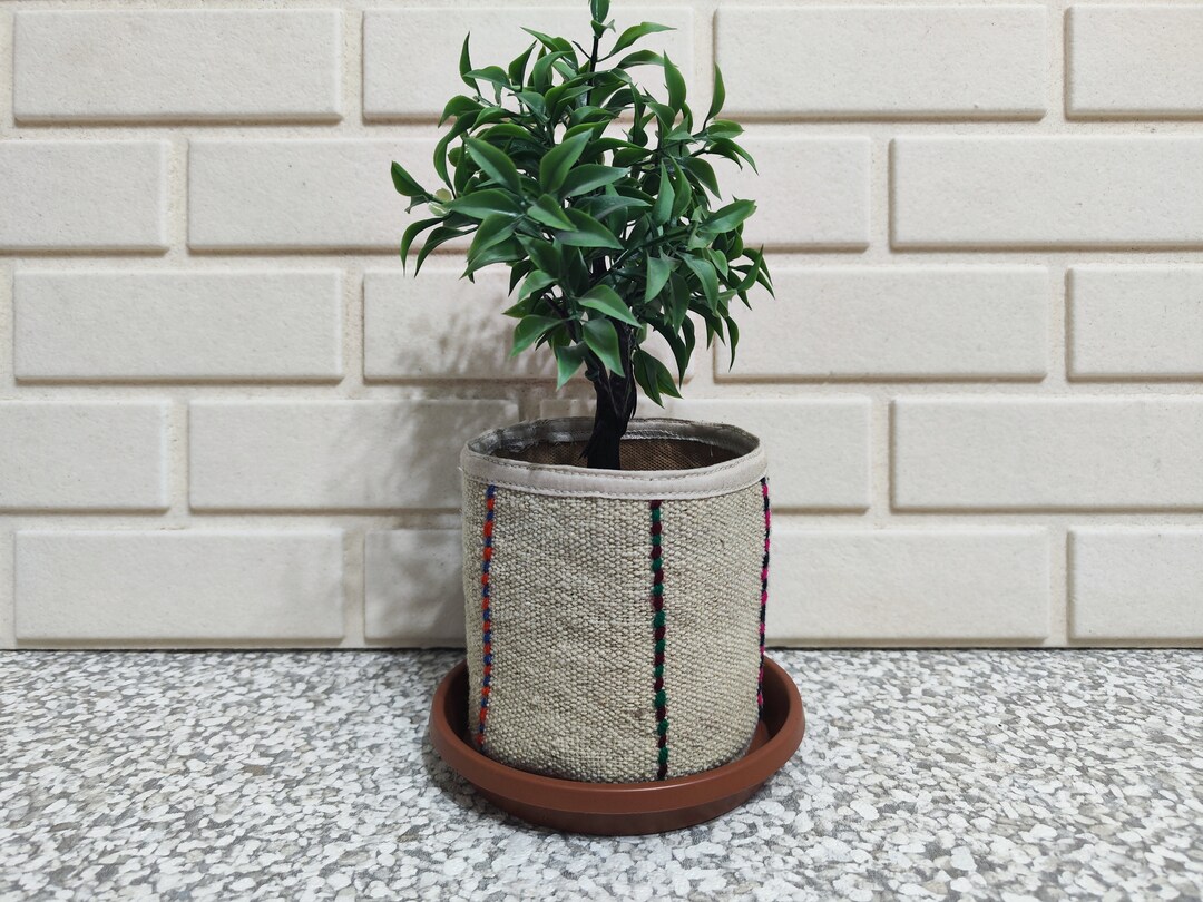 Flower Pot Cover, Handmade Planter Cover, Vintage Planter Basket ...