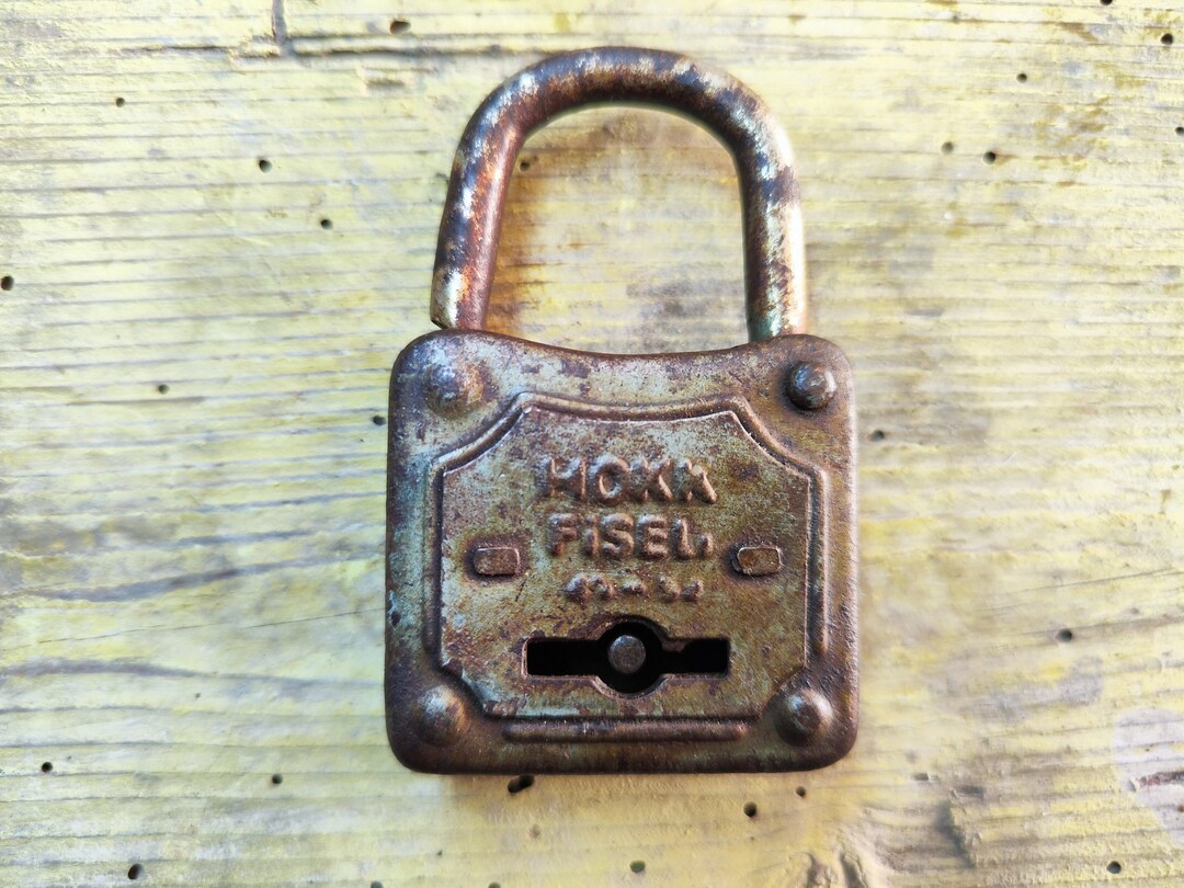 Old Iron Door Lock,vintage Handmade Lock,tricky Animal Lock,old Iron ...