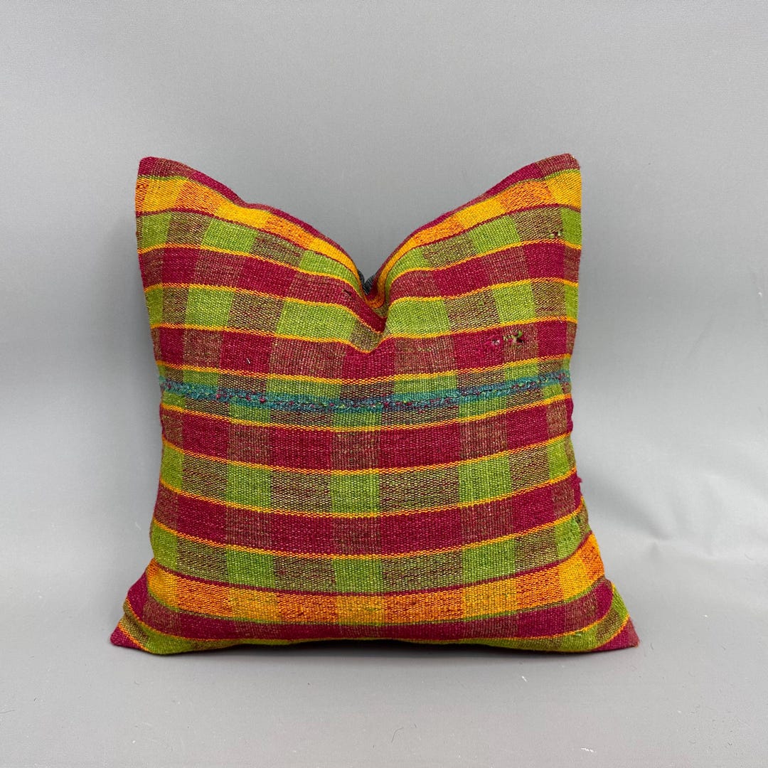 Antique Pillows, Vintage Kilim Throw Pillow, 18x18 Vintage Kilim Pillow ...