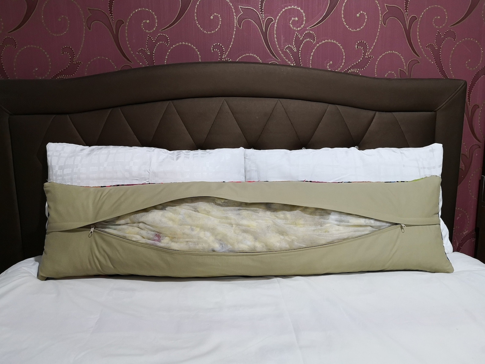 Oreiller extra long 30 x 120 cm Très long oreiller lombaire turc très ...