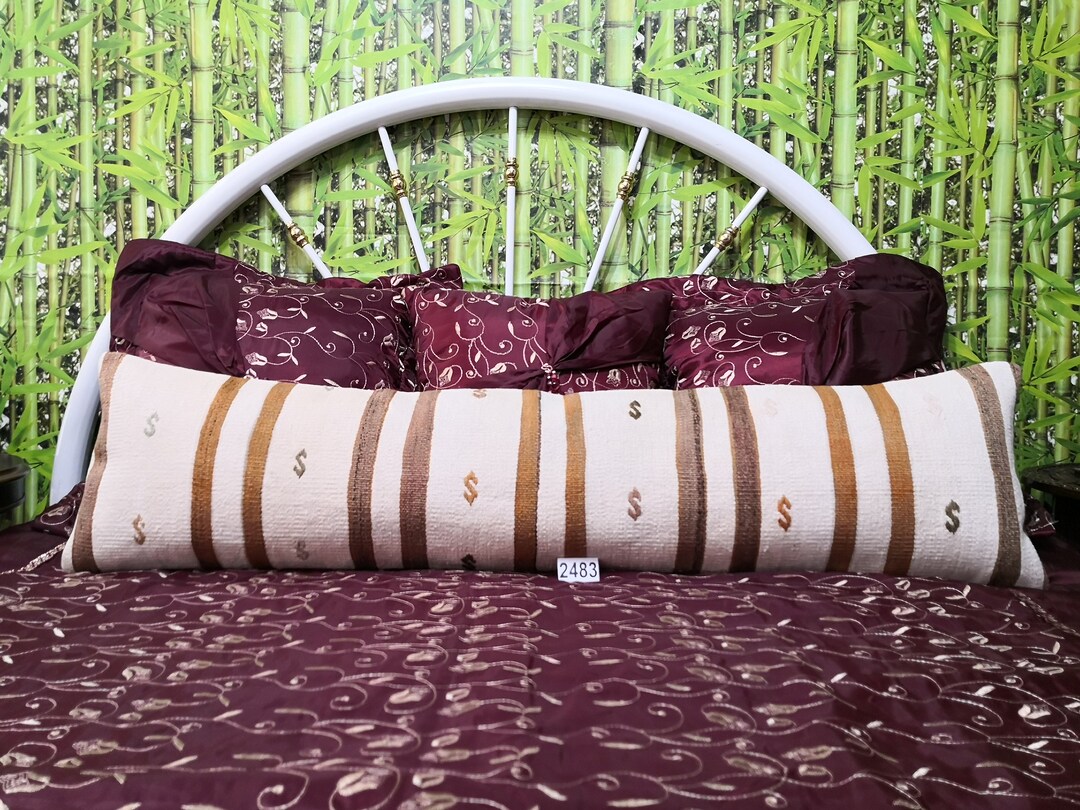 Oreiller extra long 12x48 pouces King size Turc Long Lombaire Oreiller ...