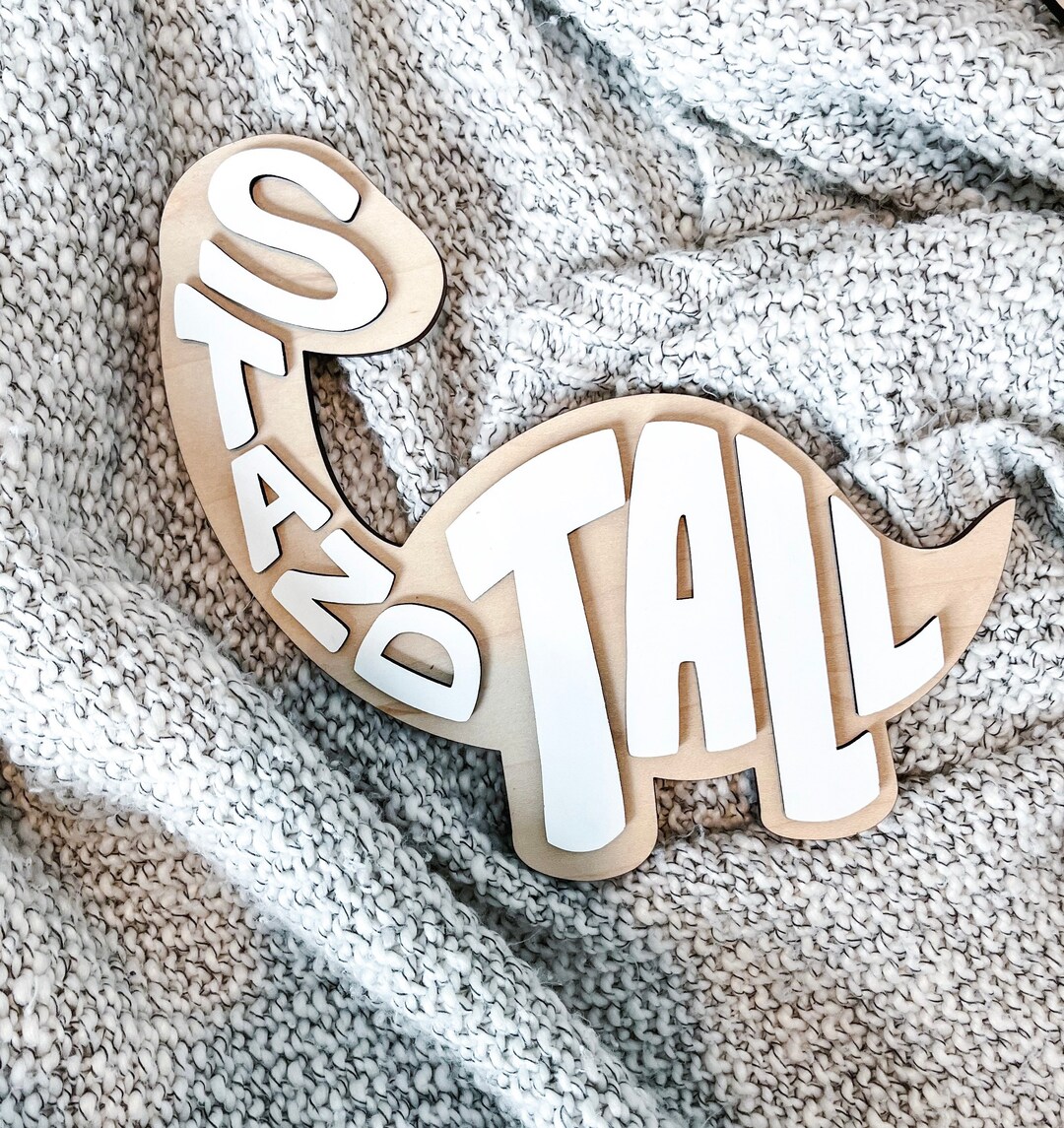 Dinosaur Stand Tall, Toddler Room Decor, Little Boy Room Decor, Wood ...