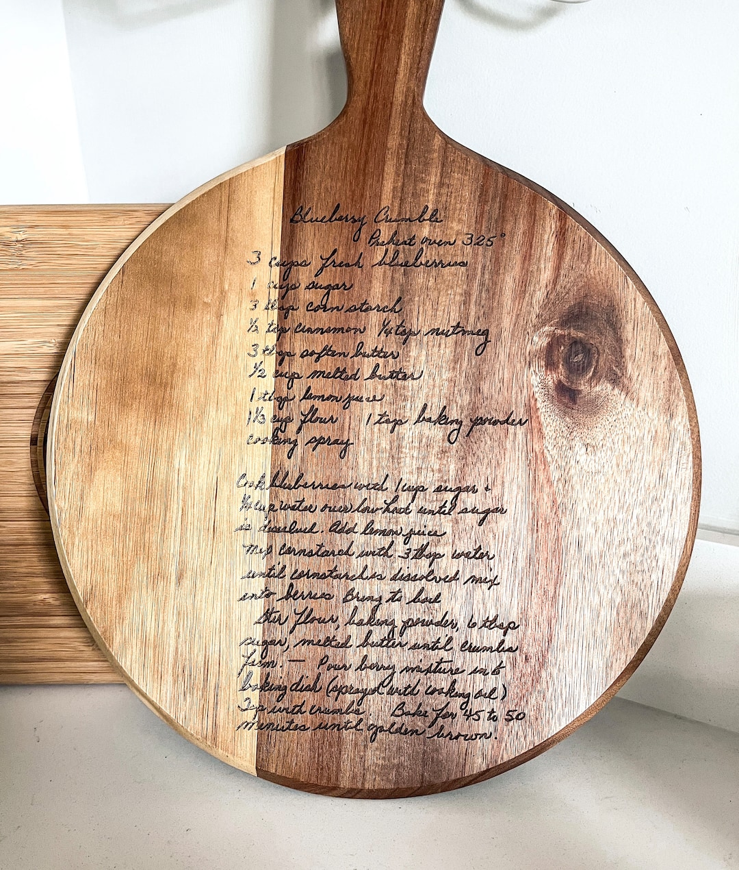Recipe Cutting Board Engraved, Customized Cutting Board Recipe ...