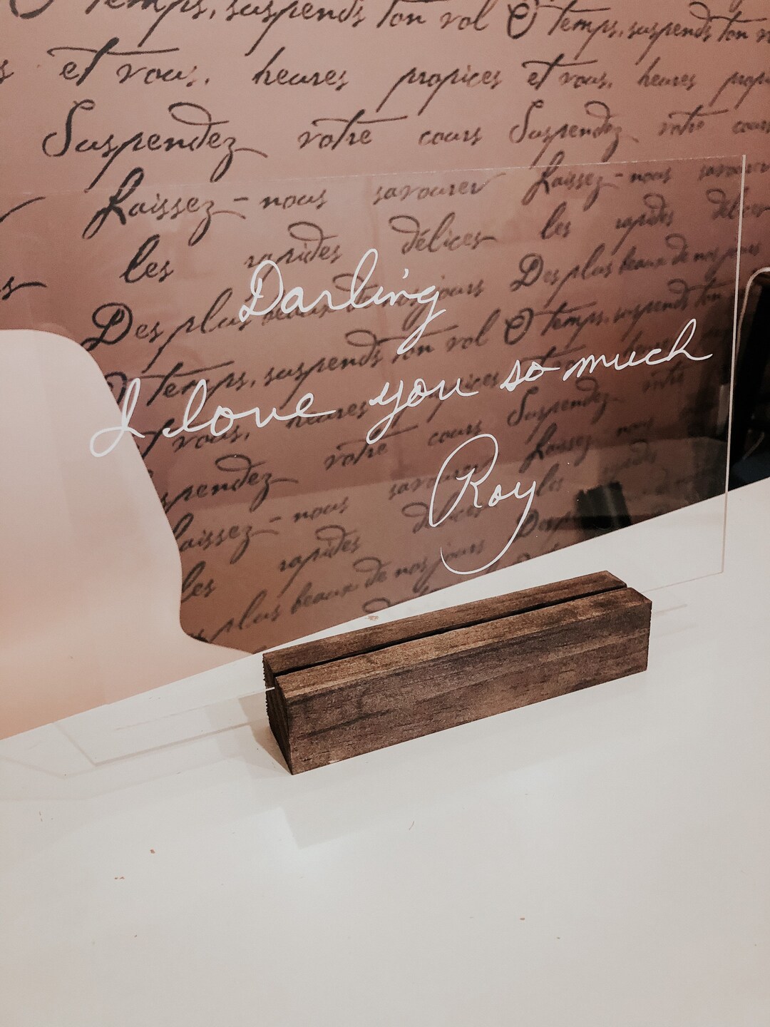 Custom Engraved Handwriting Sign, Personalized Handwriting Sign ...