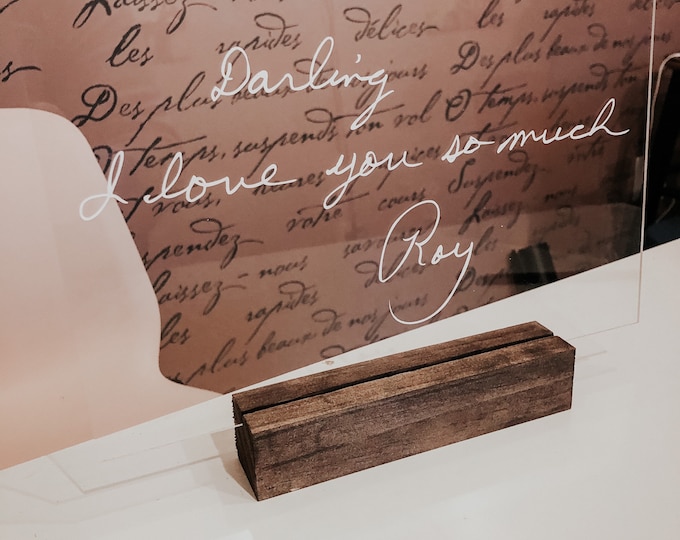 Custom Engraved Handwriting Sign, Personalized Handwriting Sign ...