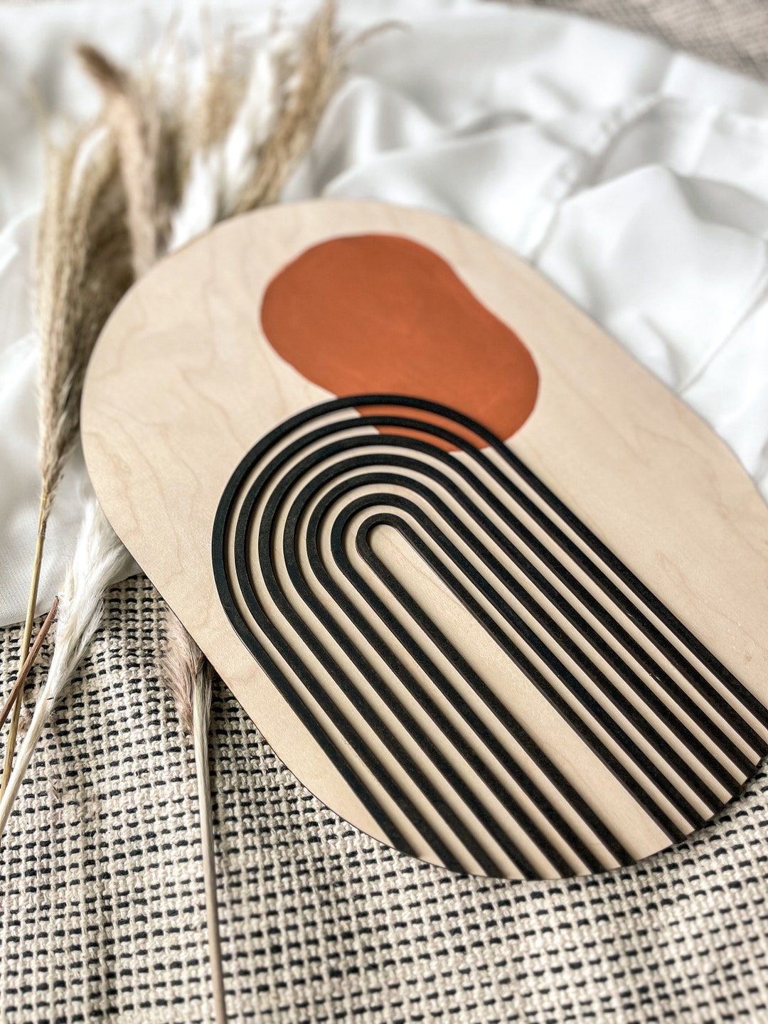 Boho Rainbow Arch Wood Sign Large, Arch Modern Wall Decor, Feminine ...