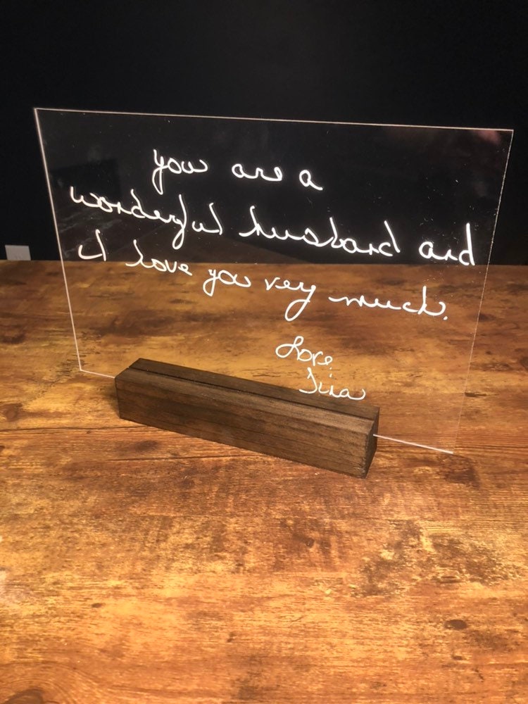 Custom Engraved Handwriting Sign Personalized Handwriting | Etsy