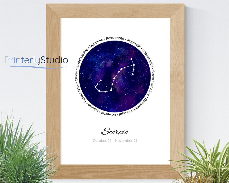 Scorpio Constellation, Printable Art, Home Decor, Digital Prints ...