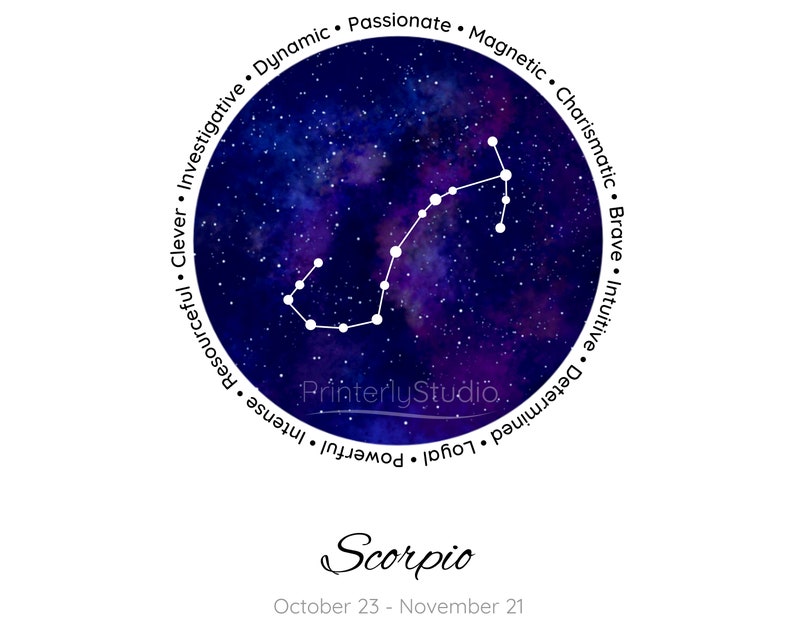 Scorpio Constellation, Printable Art, Home Decor, Digital Prints ...