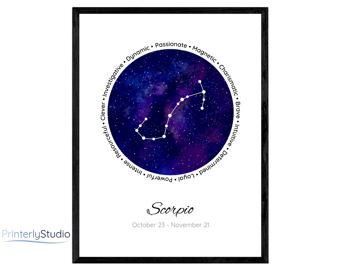 Scorpio Constellation, Printable Art, Home Decor, Digital Prints ...