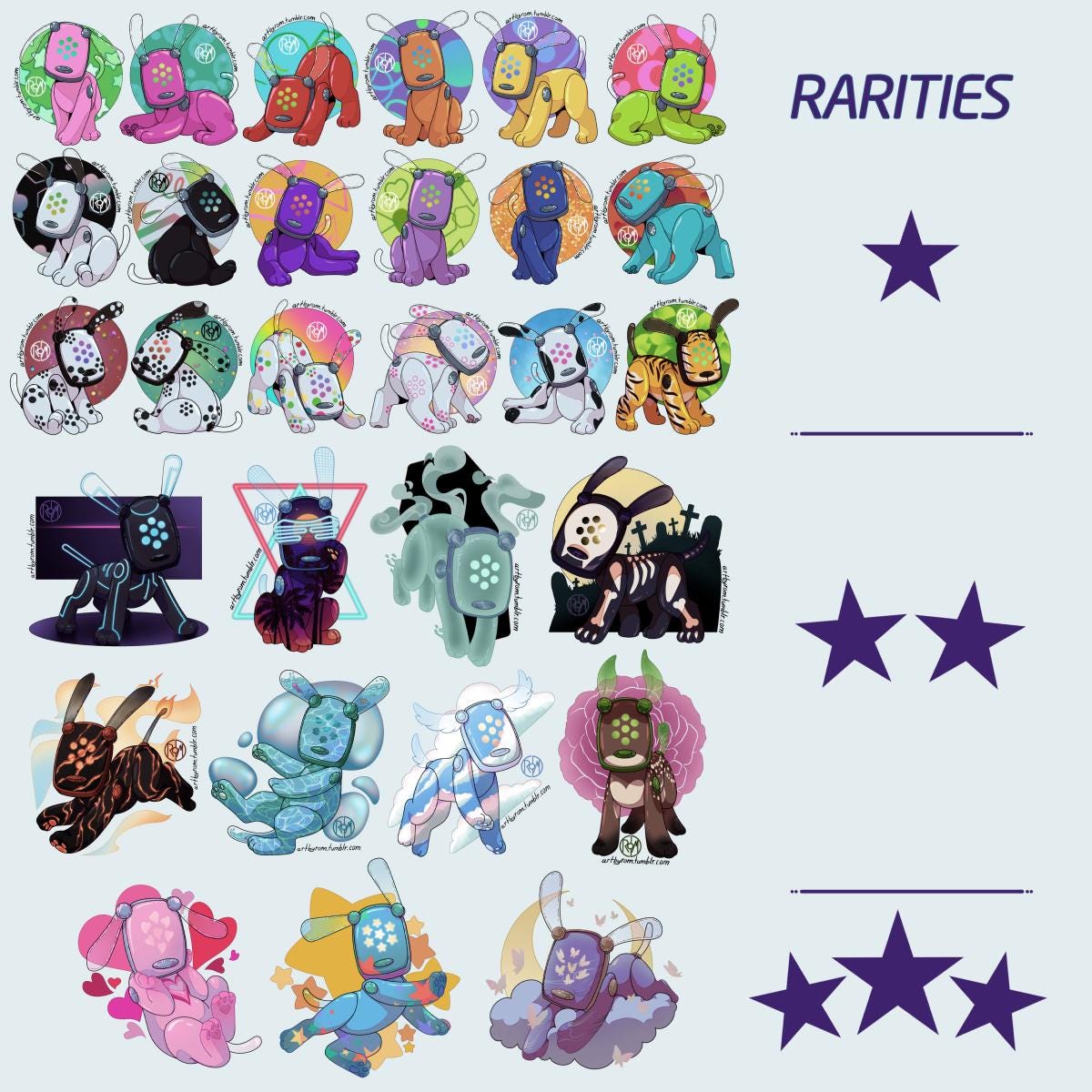 I-DOG PARADE Blind Sticker Pack - Etsy