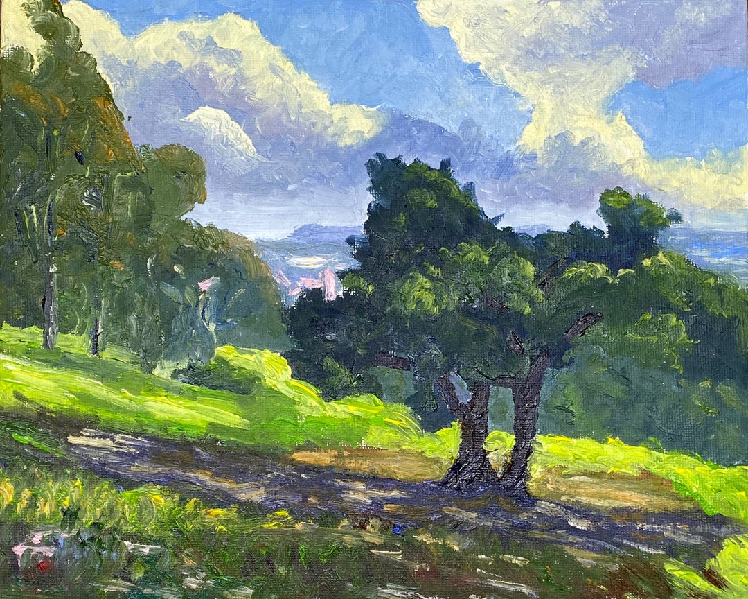 Impressionist Oil Painting: Nature Landscape. Original. Oil on Canvas ...