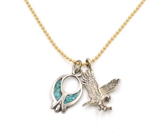 Inlay Eagle Necklace - Etsy