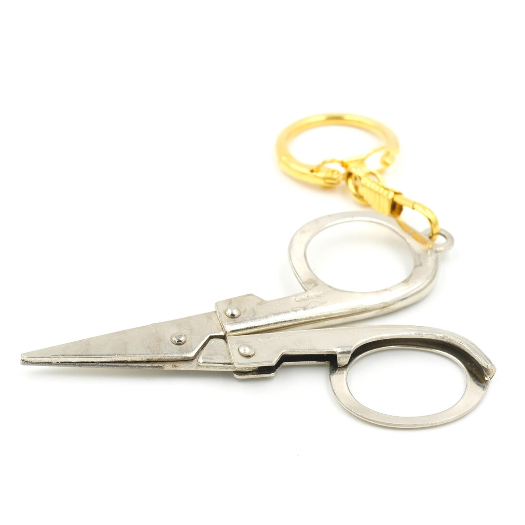 Vintage Folding Scissor Keychain 3.8" - Etsy
