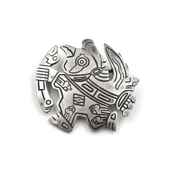 Vintage Peruvian Sterling Brooch // Peruvian Bird // … - Gem