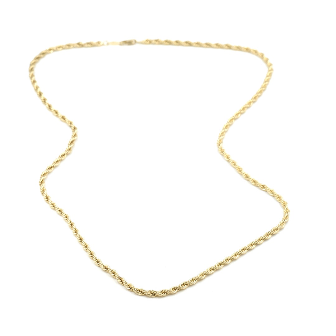 Vintage Gold Toned Rope Chain 24" // Vintage 24k Gold Bonded Chain ...