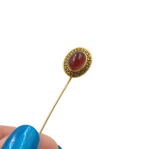 Vintage 14k Gold Greek Key Stick Pin 2.5" // 14k Stick Pin // Classic ...