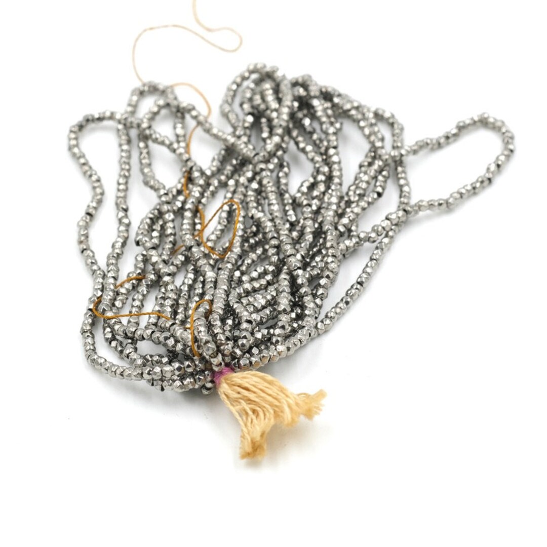 Vintage French Cut Steel Beads (11 Strands) // Tiny Steel Beads ...