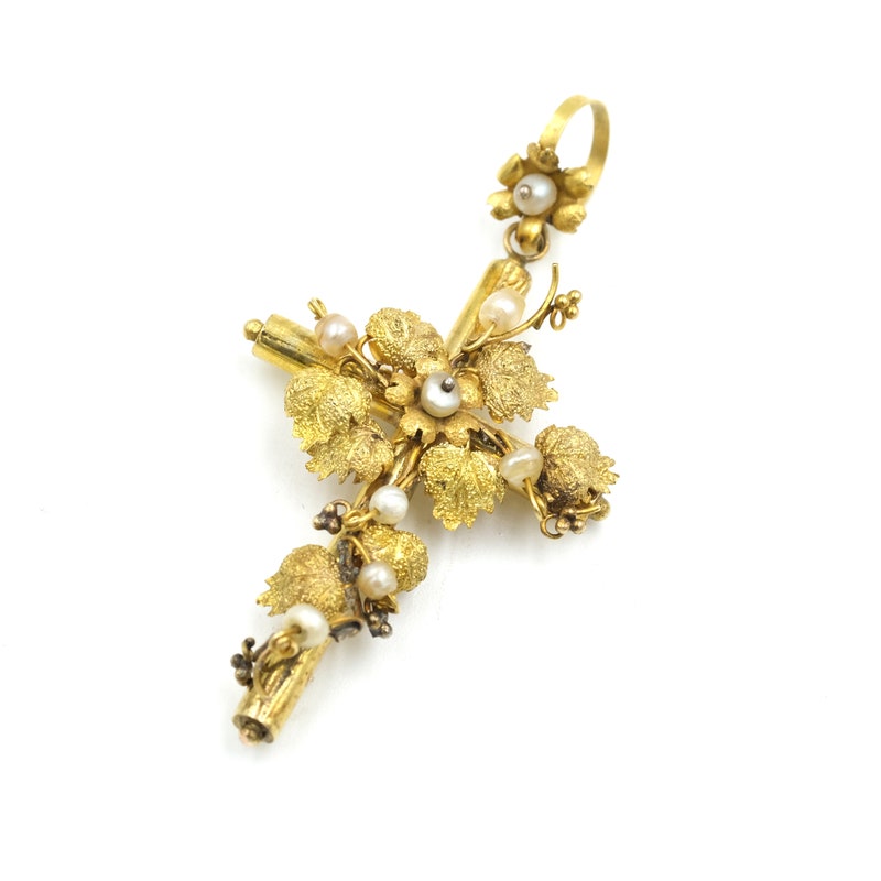 Pearl Cross Necklace - Etsy