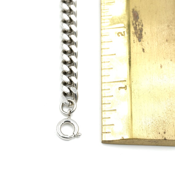 Heavy Silver Tone Statement Chain Bracelet // Vintage… - Gem