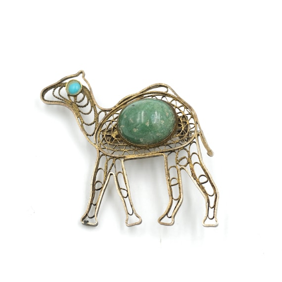 vintage camel brooch - Gem