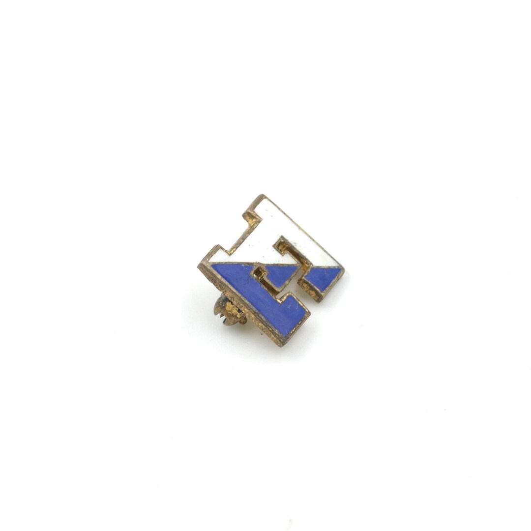 Vintage Tiny Sterling Enamel e Pin // Letter Pin // Vintage Letter ...
