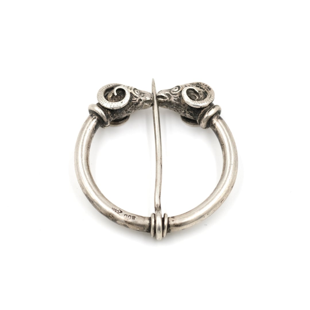 Rams Head Pennanular Pin 800 Silver // Vintage Kilt Pin // Silver Ram ...