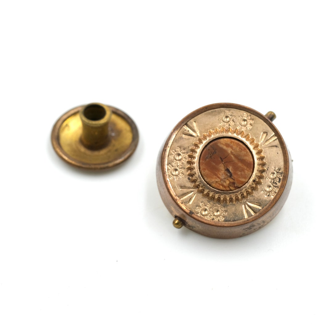 Antique Collar Stud With Stone // Classic Button Stud // Gold Filled ...