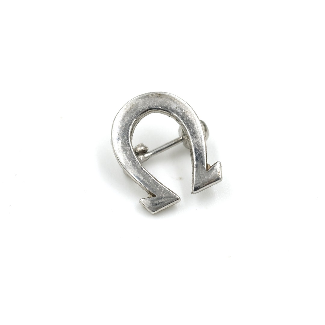 Vintage Tiny Sterling Omega Pin // Omega Brooch // Vintage - Etsy