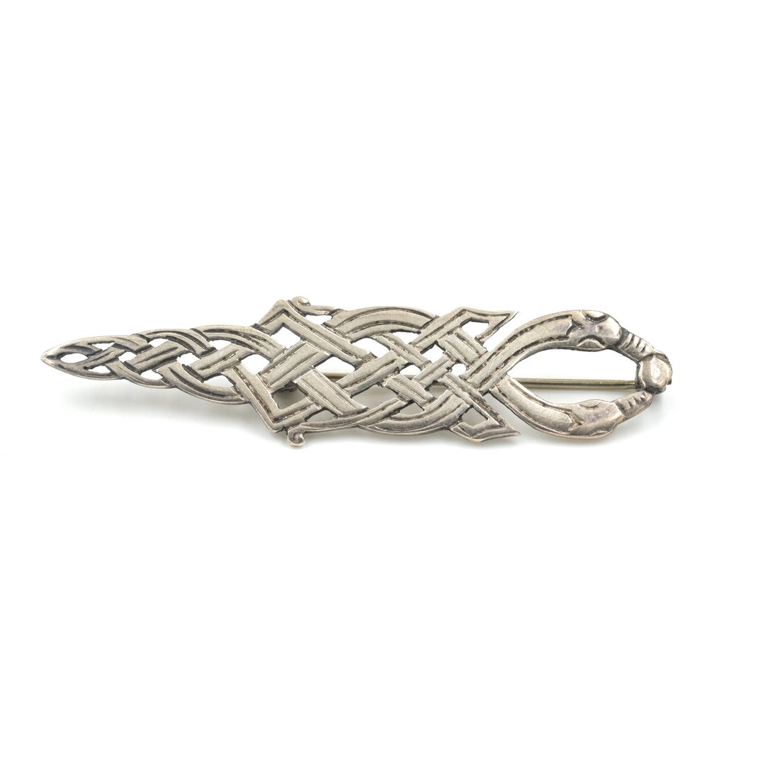 Vintage Sterling Celtic Knot Snake Brooch // Celtic Sterling Brooch ...