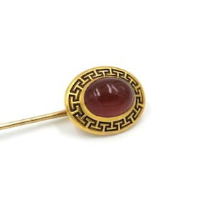 Vintage 14k Gold Greek Key Stick Pin 2.5" // 14k Stick Pin // Classic ...