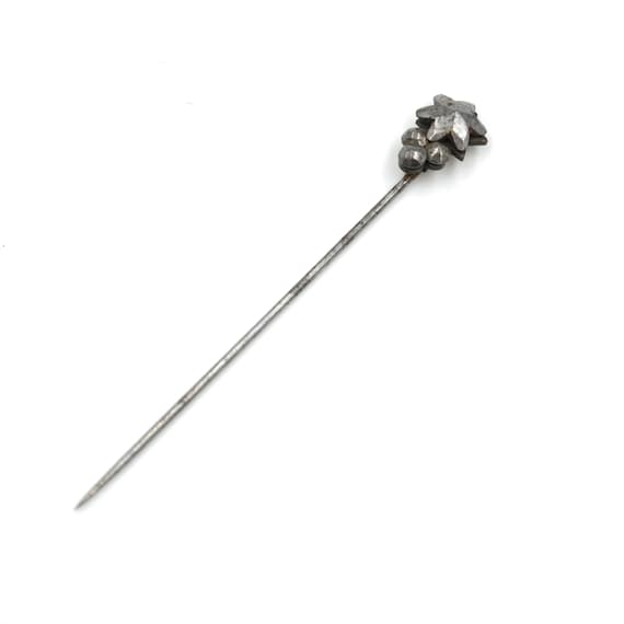 Antique Cut Steel Stick Pin // Tiny Cut Steel Tie Pin… - Gem