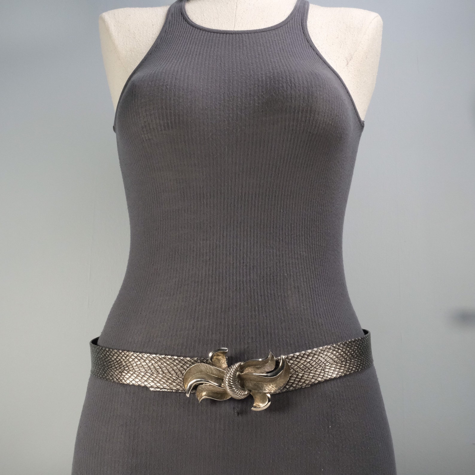 80's Mimi Di N Statement Belt // Snake Print Belt // Hook | Etsy