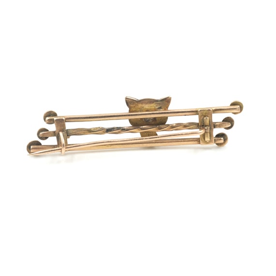 Victorian 14K Gold Fox Bar Brooch / Antique 14k Gold … - Gem