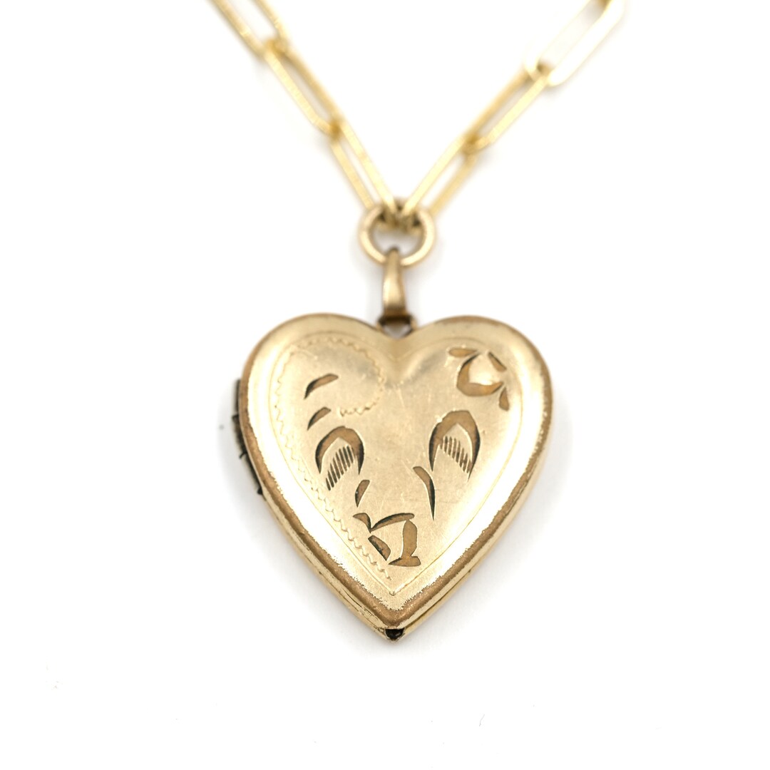 Vintage Gold Heart Locket 15