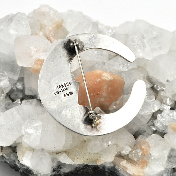 Vintage Sterling Crescent Moon Pin (.925) // Sterling… - Gem