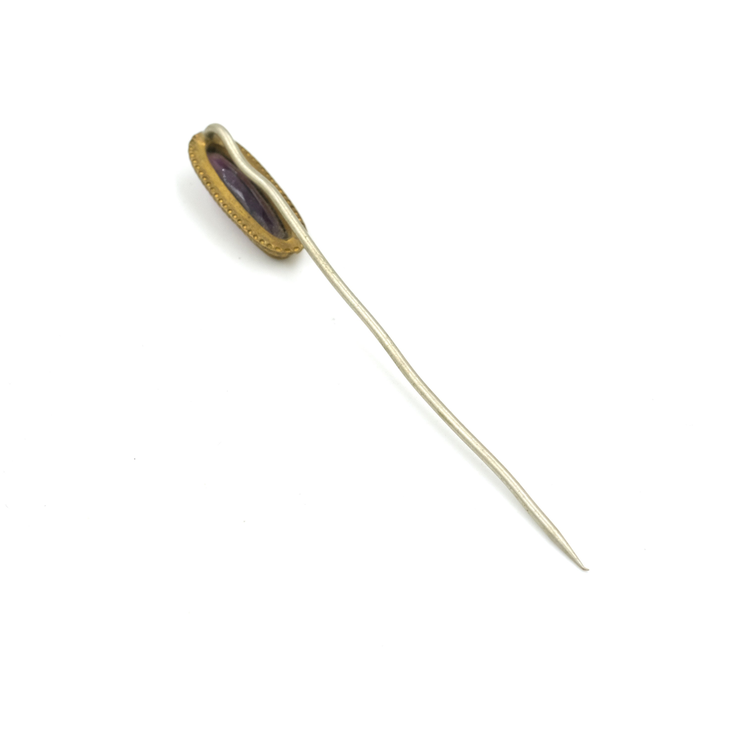 Vintage Gold Tone Cut Glass Stick Pin // Vintage Stick Pin // - Etsy
