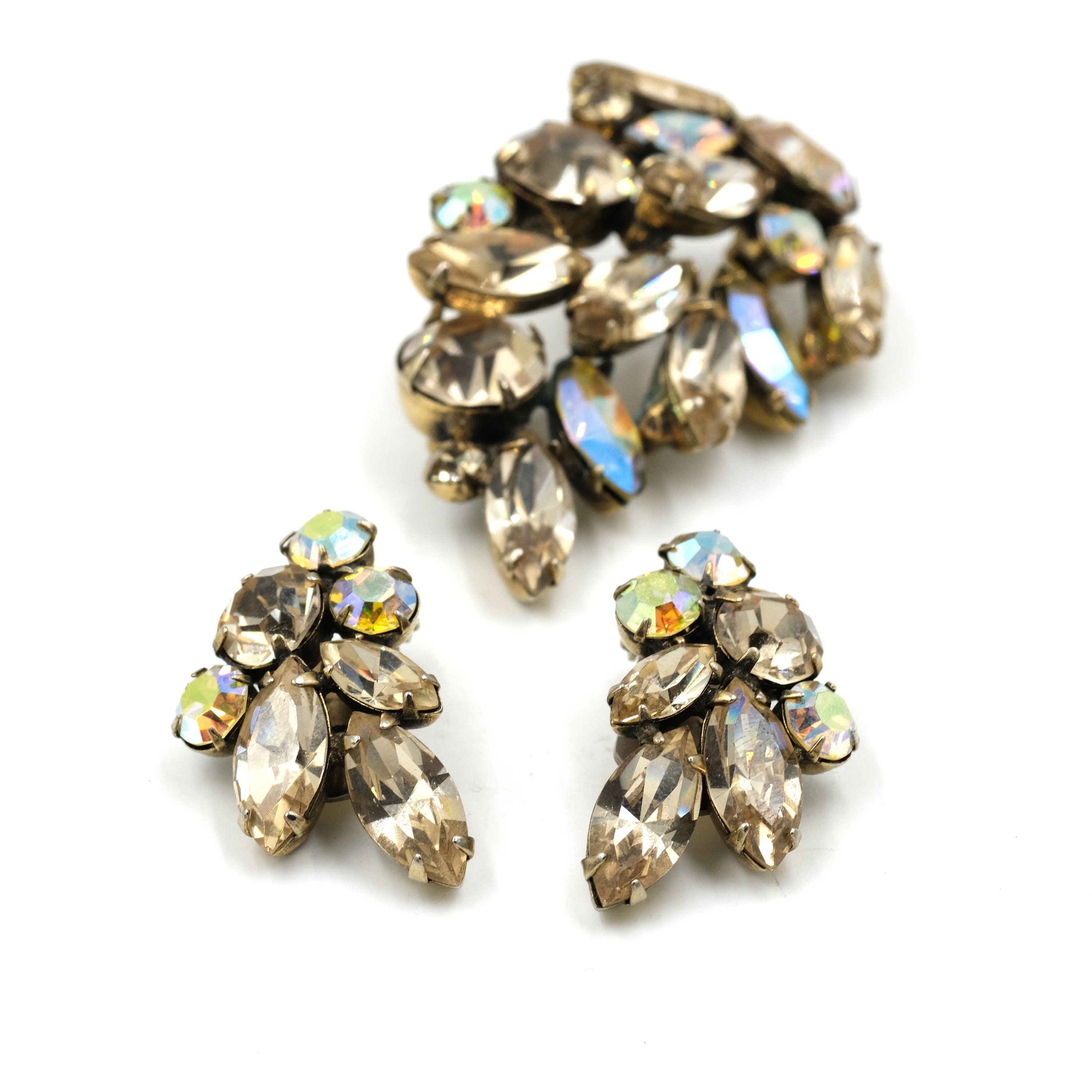 Vintage Signed Regency Jewels Earring & Brooch Demi Parure Set - Etsy