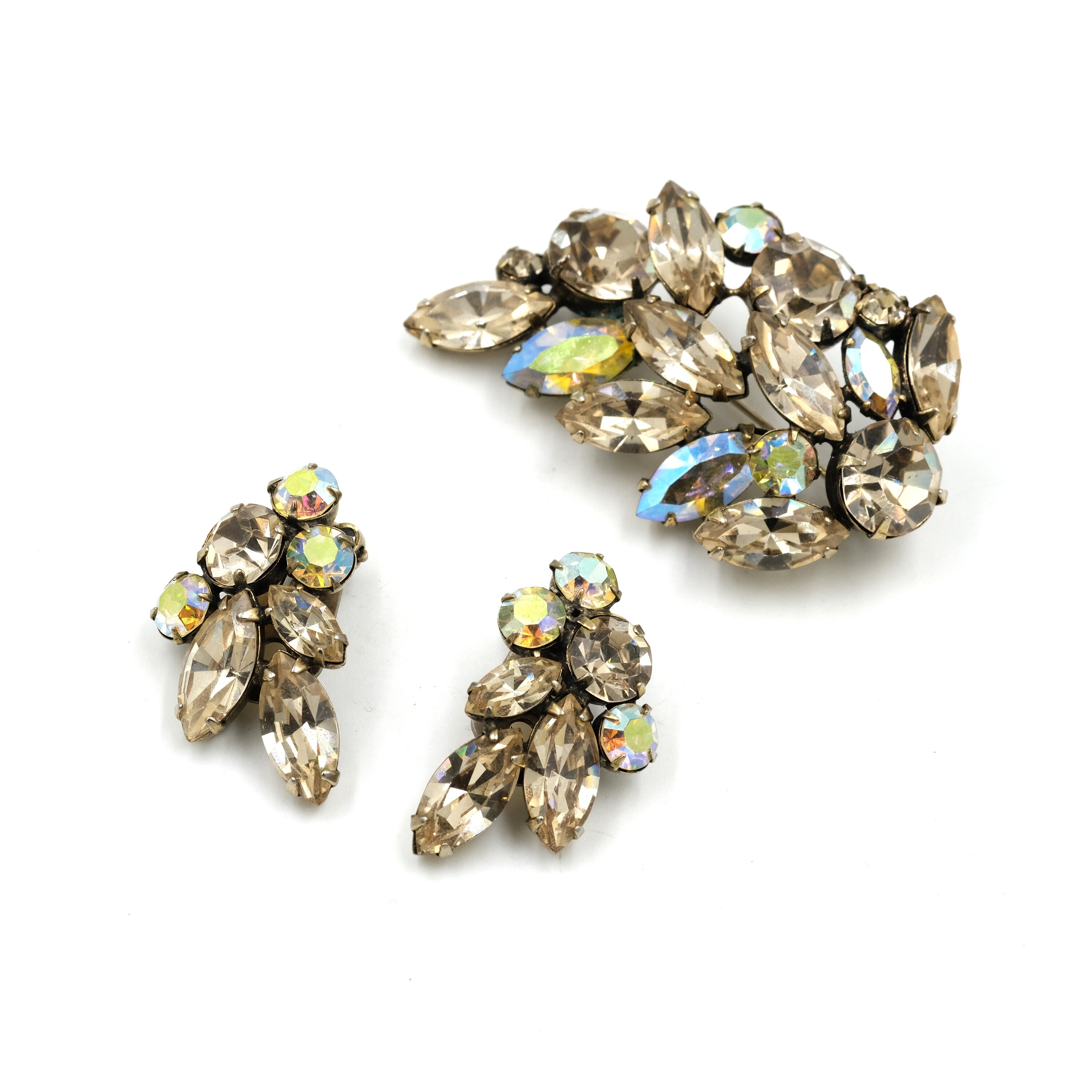 Vintage Signed Regency Jewels Earring & Brooch Demi Parure Set - Etsy