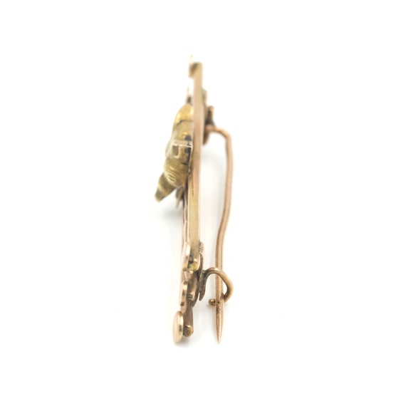 Victorian 14K Gold Fox Bar Brooch / Antique 14k Gold … - Gem
